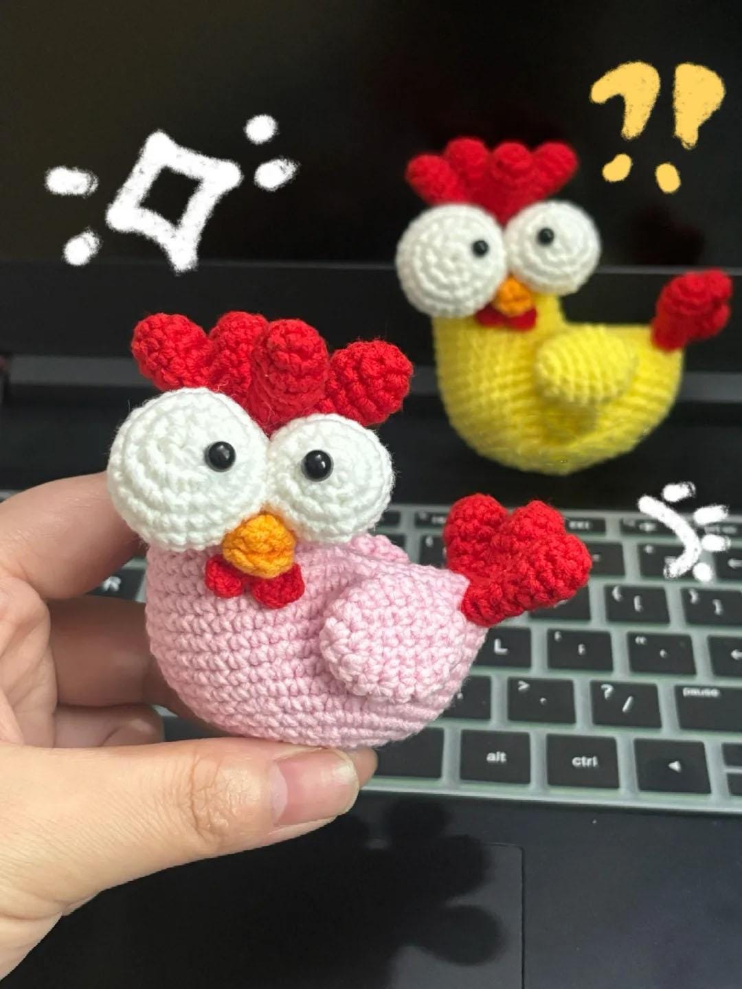 Big Eye Chicken Crochet Pattern Funny Chick Amigurumi Pattern PDF ...