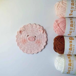 Piggy Coaster Crochet Pattern Cute Barn Farm Animal Coaster Set ...