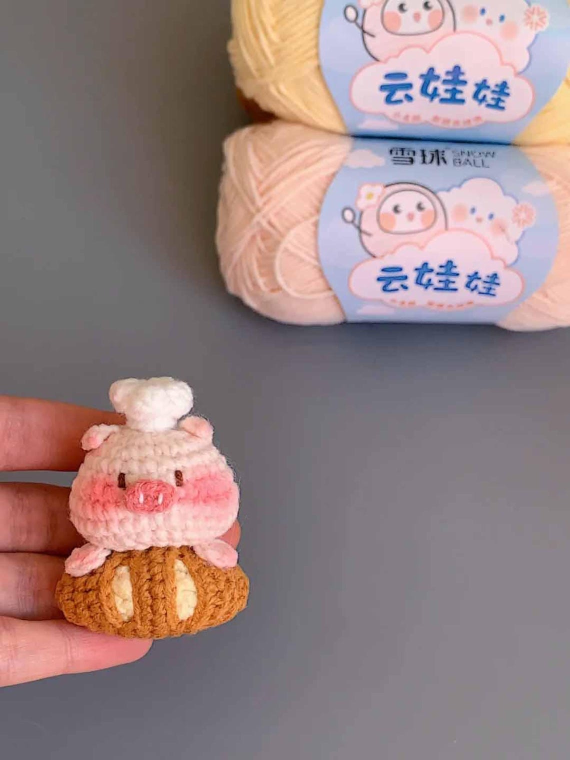 Baguette Piggy Crochet Pattern Easy French Bread Toast Animal Doll ...