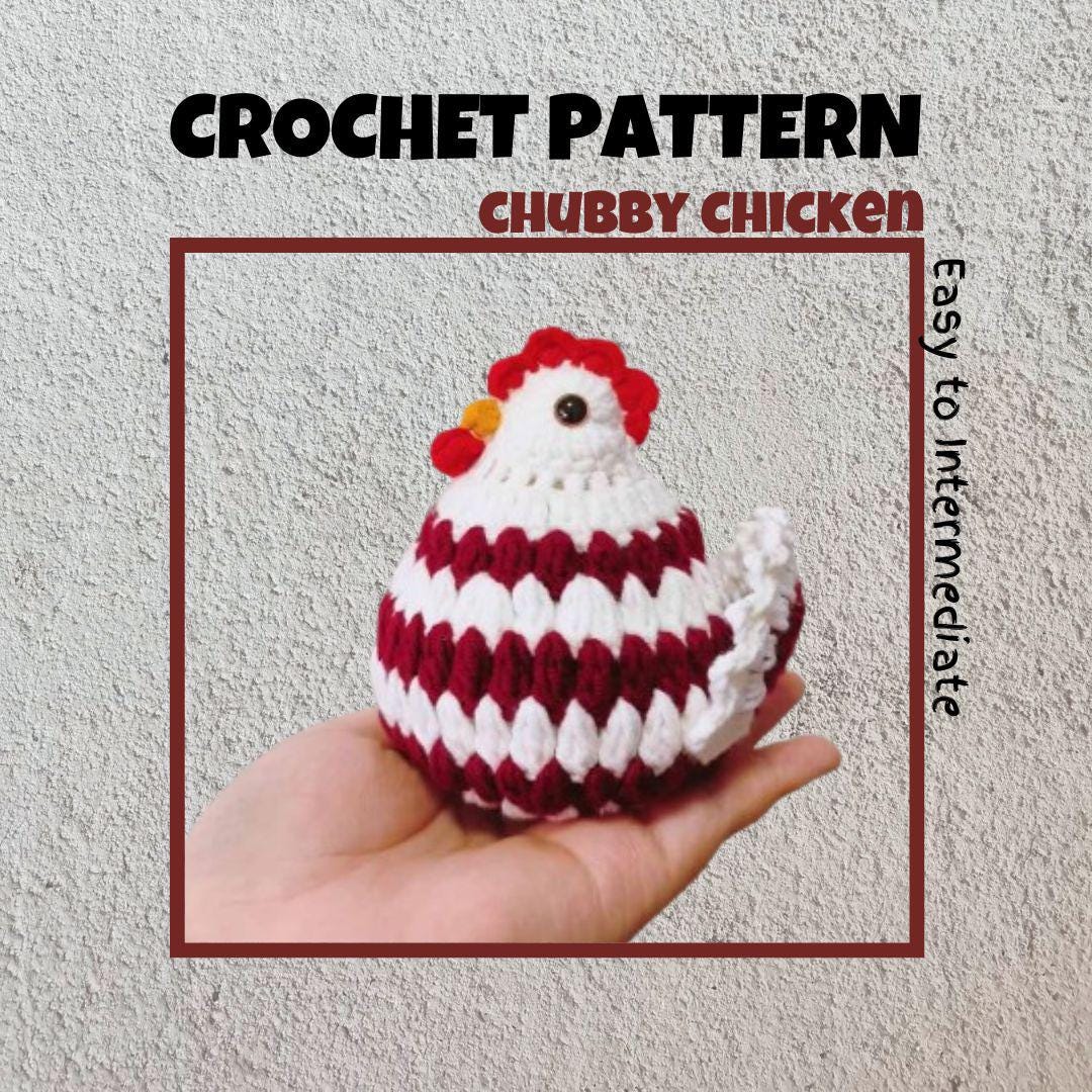 Chubby Chicken Pattern Low Sew Barn Animal Amigurumi Tutorial Fat Chick ...