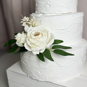 FREE Shipping | Wedding Cake Topper | White Wedding| Roses | off White ...