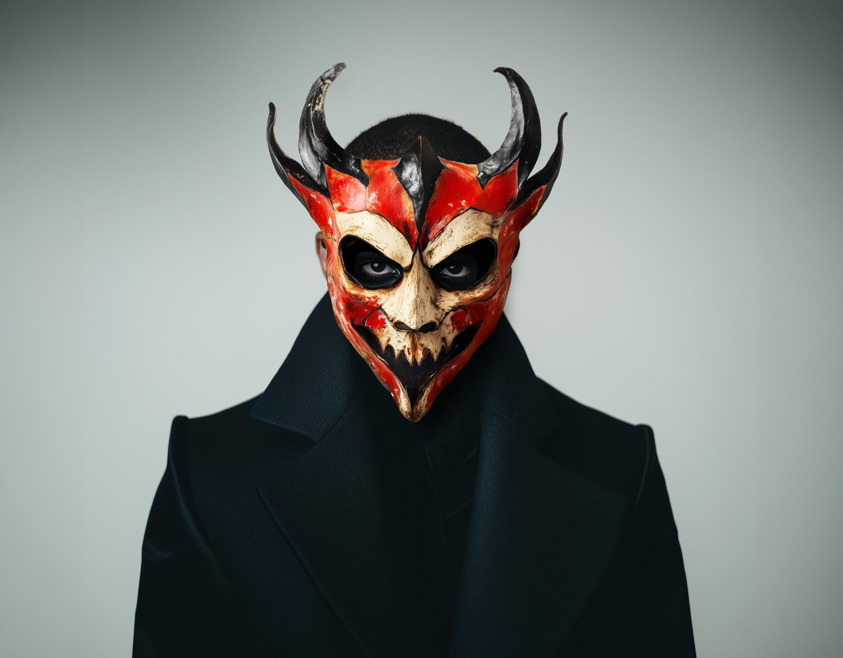 Inferno Krampus Parade Mask: Printed From Hand-painted Originals With ...