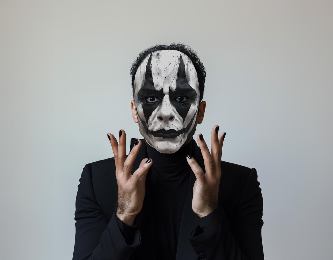 The Crow-inspired Mask | FLAT Mask Printed From Hand-painted Design ...