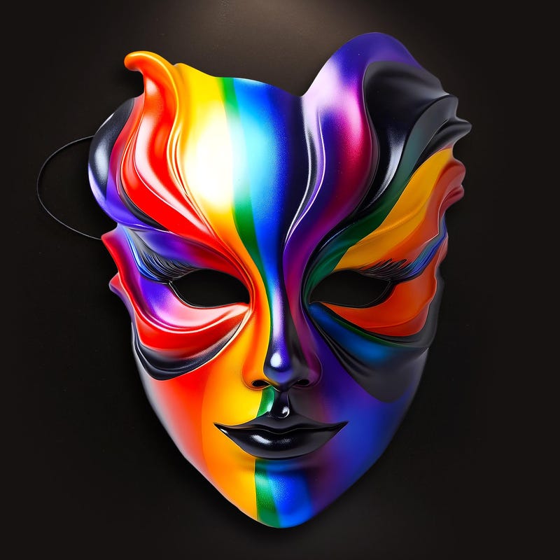 Rainbow Mask - Etsy UK