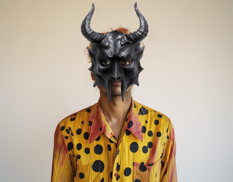 Black Krampus Parade Mask: Printed From Hand-painted Originals With 3D ...
