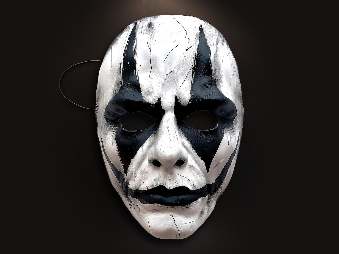 The Crow-inspired Mask | FLAT Mask Printed From Hand-painted Design ...