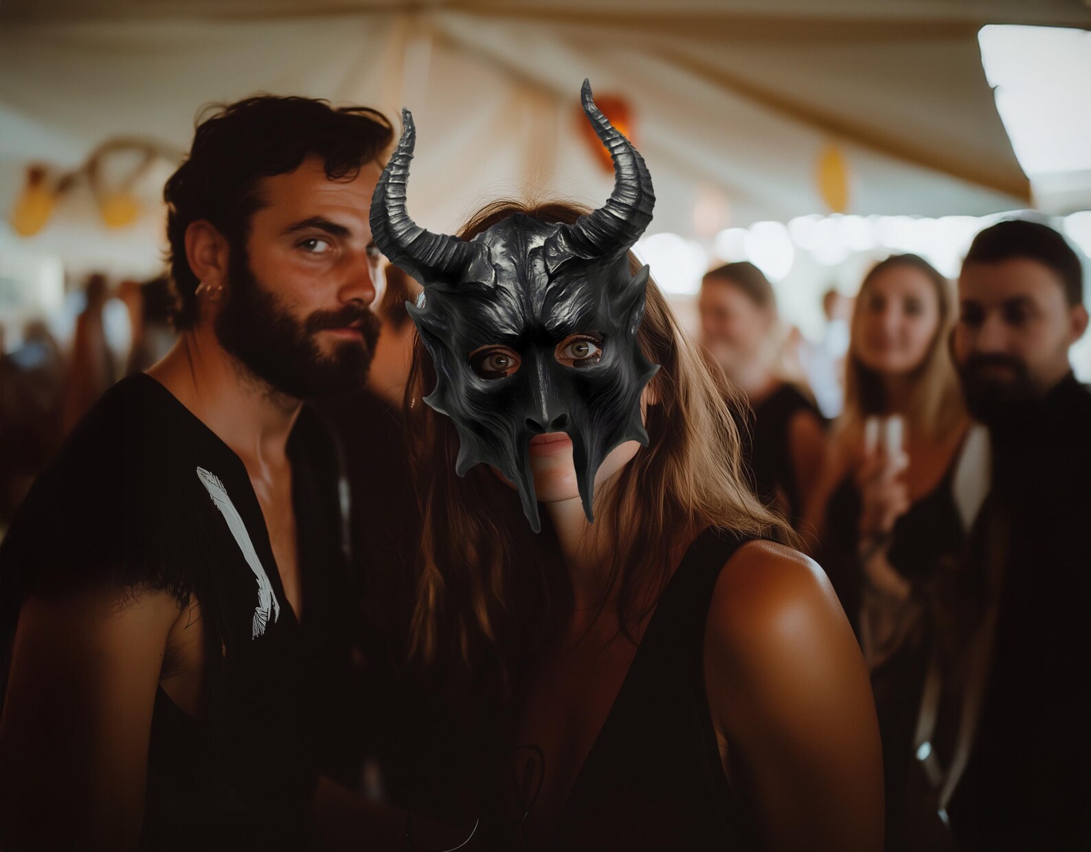 Black Krampus Parade Mask: Printed From Hand-painted Originals With 3D ...