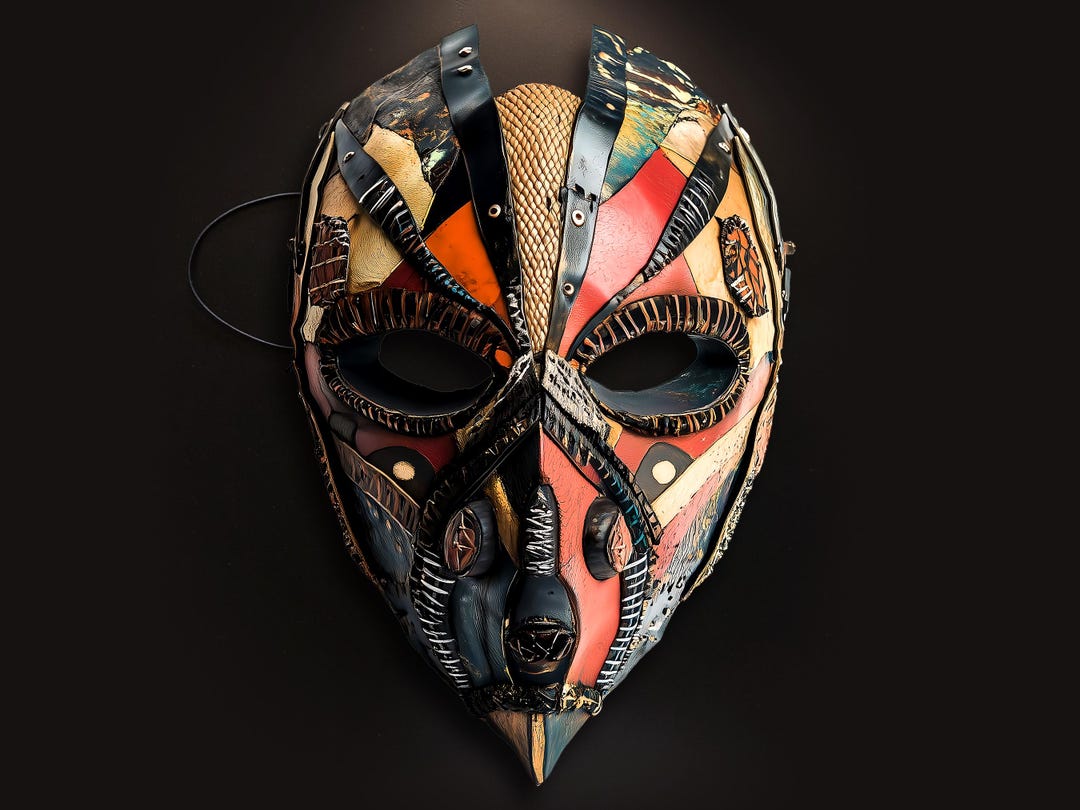 Totem Mask: Printed From Hand-painted Originals With 3D Effect & Strap ...
