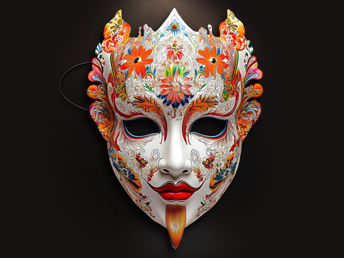 Moonlit Jade Chinese Mask: Printed From Hand-painted Originals With 3D ...