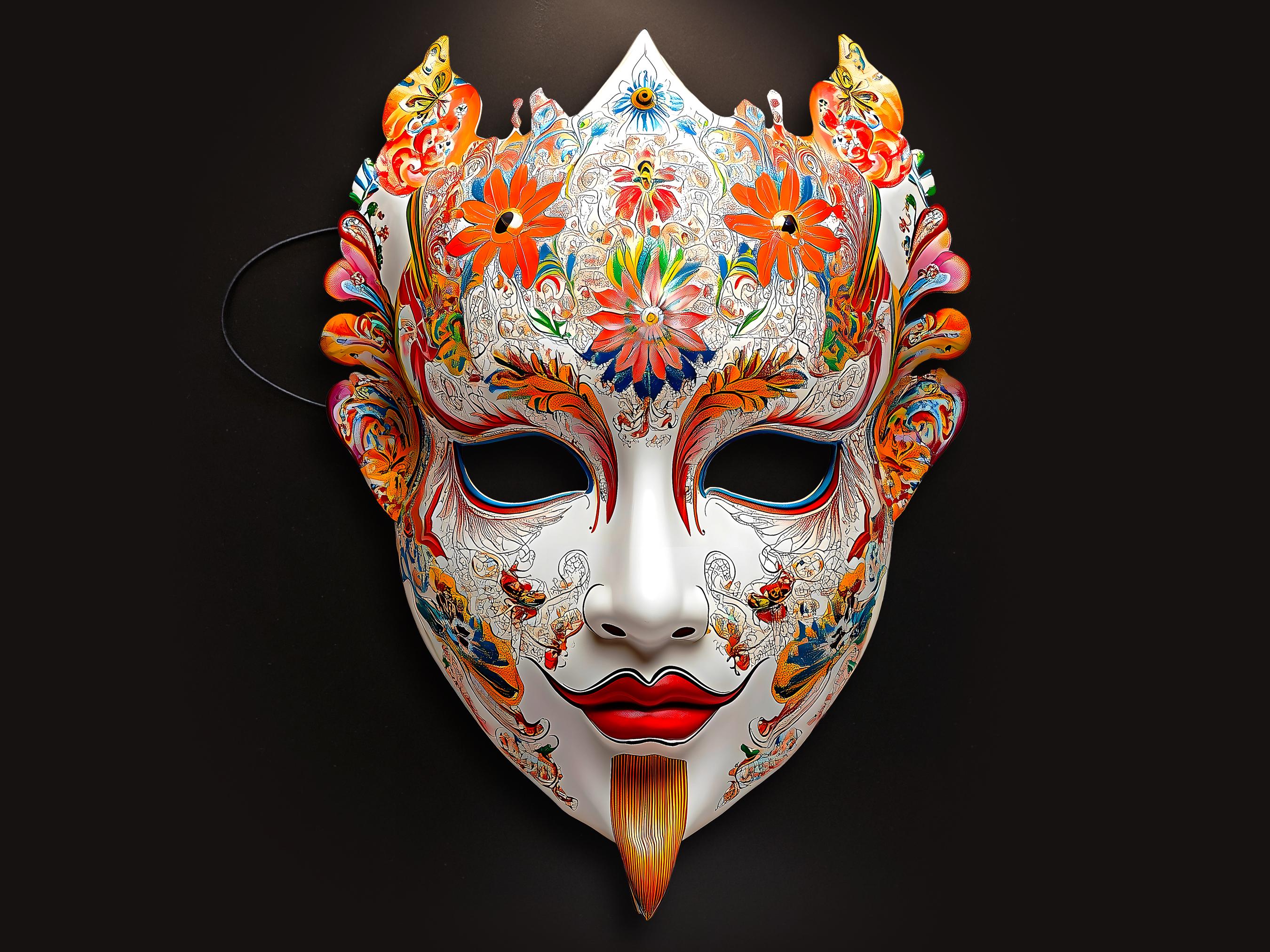 Moonlit Jade Chinese Mask: Printed From Hand-painted Originals With 3D ...