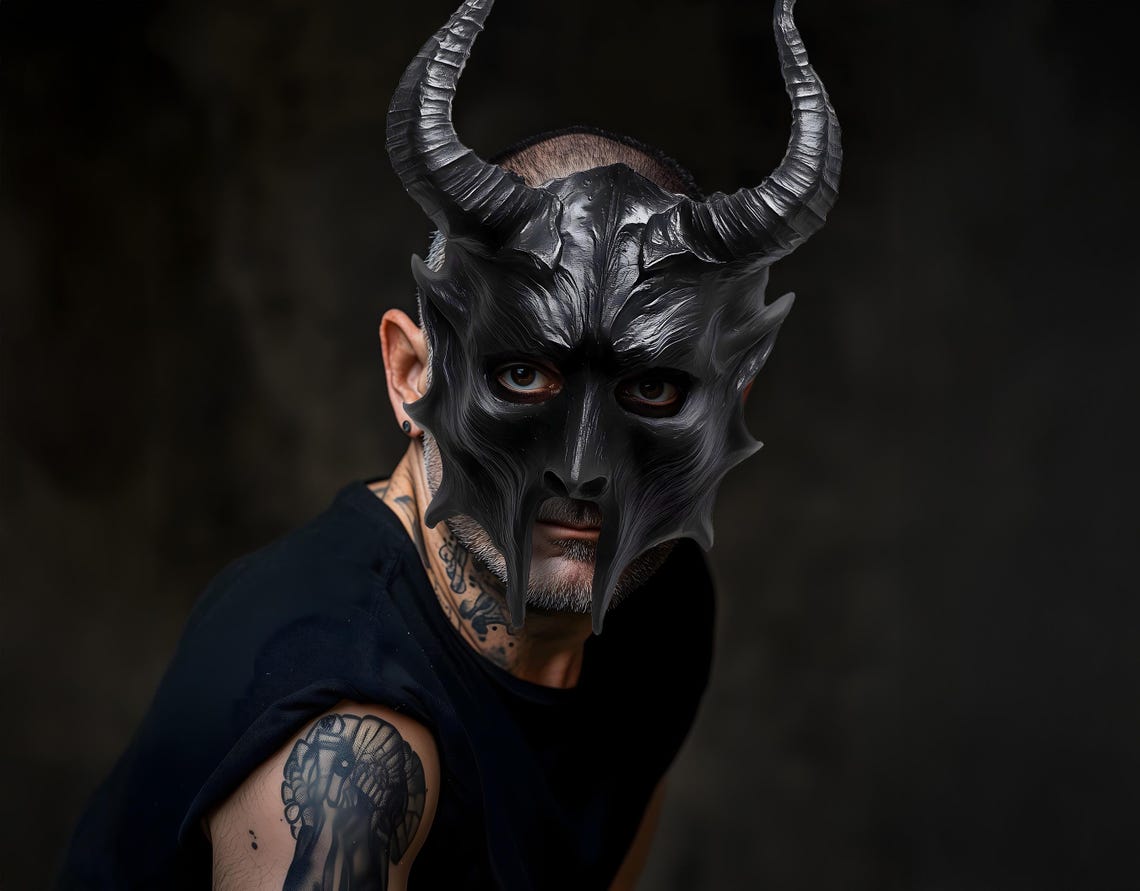 Black Krampus Parade Mask: Printed From Hand-painted Originals With 3D ...