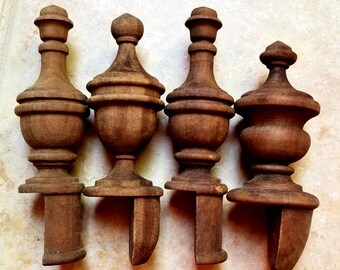 Wood finials | Etsy
