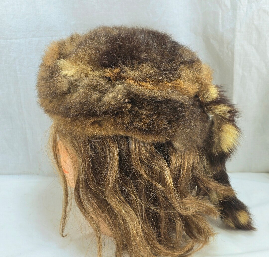 Vintage Antique Genuine Raccoon Coonskin Fur Hat Small 1940's,1950's - Etsy