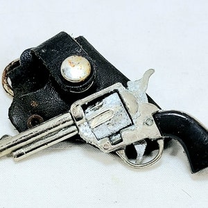 Revolver Style Mini Cap Gun Replica With Holster Key Ring, Vintage - Etsy