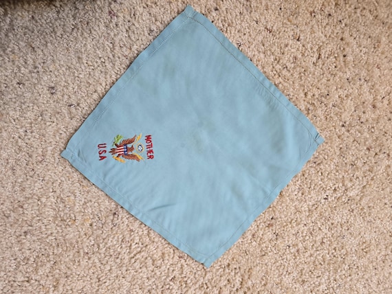 Antique Silk WWII Handkerchief U.S. Army With Embroid… - Gem