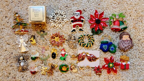Christmas Jewelry Pins Brooches All Types Etsy Ireland
