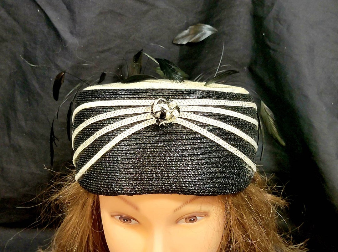 Bellini Hat, Black and White - Etsy