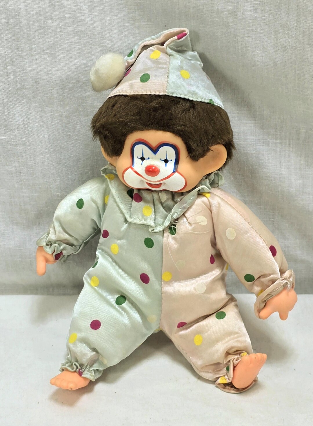 Vintage 8 Corky Clown 1980's Stuffed Toys Blue Pink Thumb Sucking ...