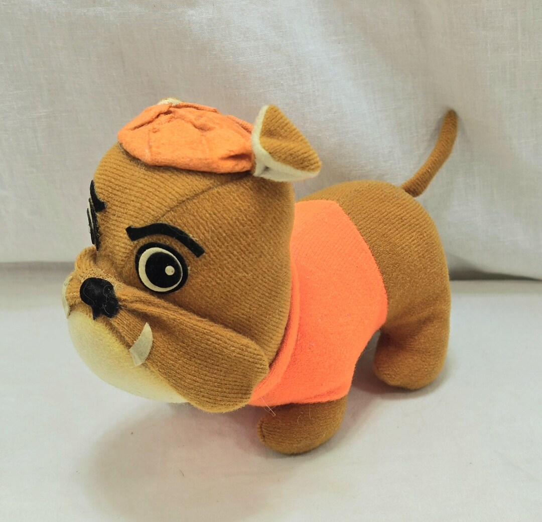 Vintage 1976 R. Dakin Dream Pets Bull Dog Orange Stuffed Animal Toy - Etsy