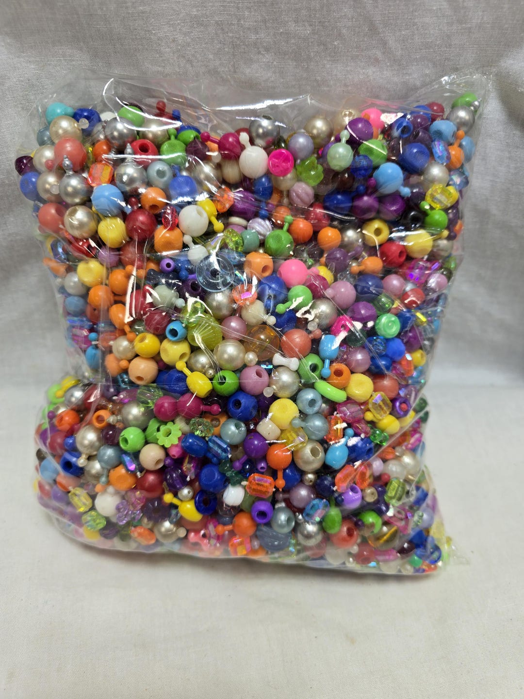 Large Lot of Vintage Plastic Snap Pop Beads for Crafting, Children's ...