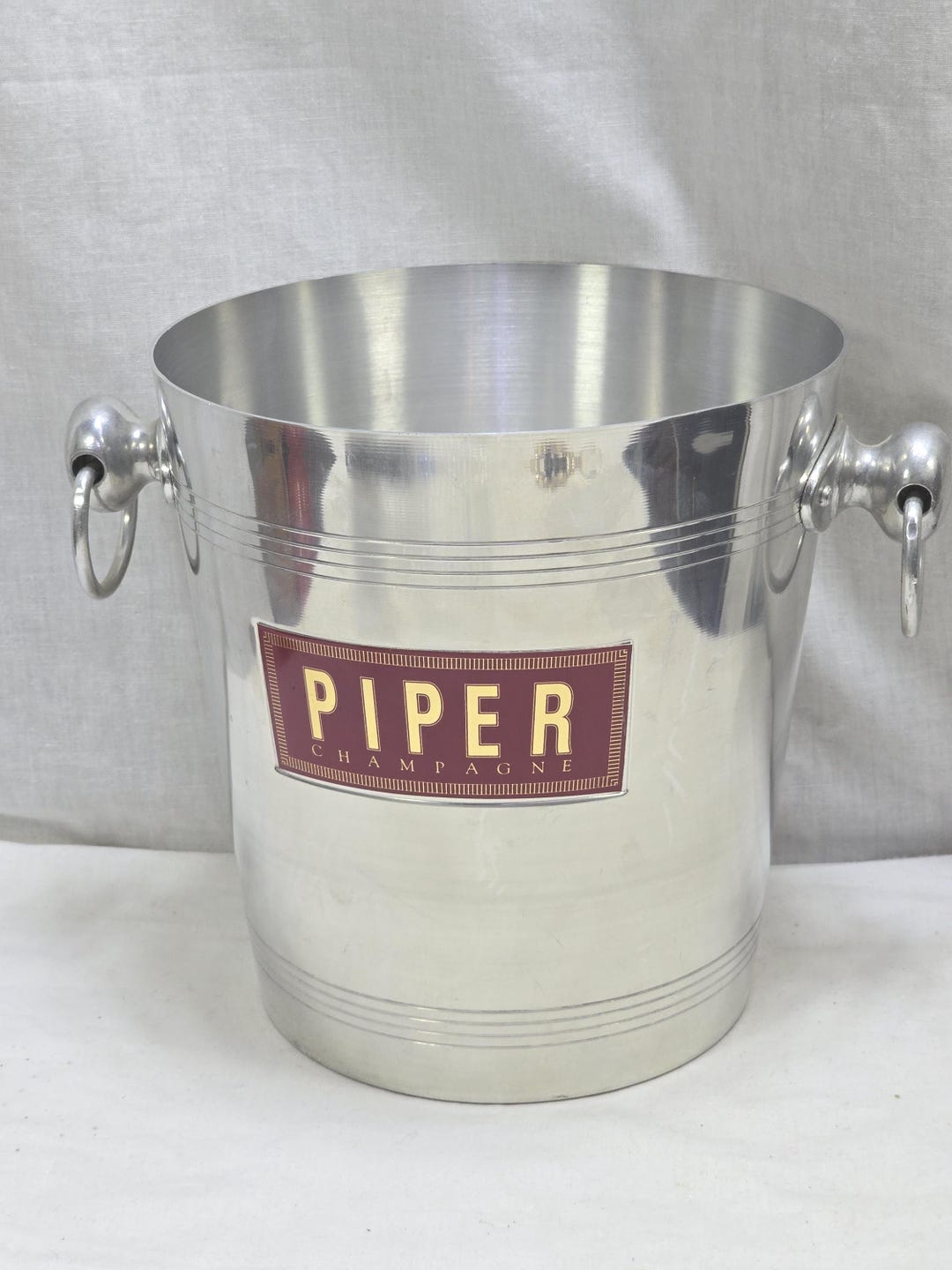 Piper Champagne Aluminum Vintage Champagne Ice Bucket Red Label ...