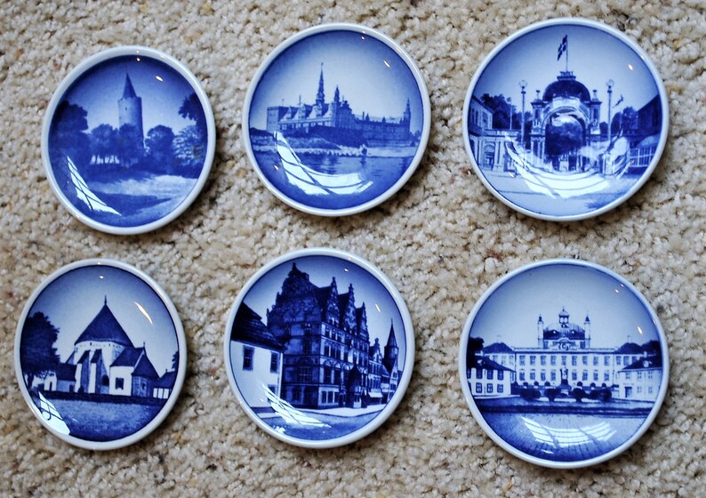 Art & Collectibles 6 Royal Copenhagen Denmark Collectible Mini 3 Plates ...