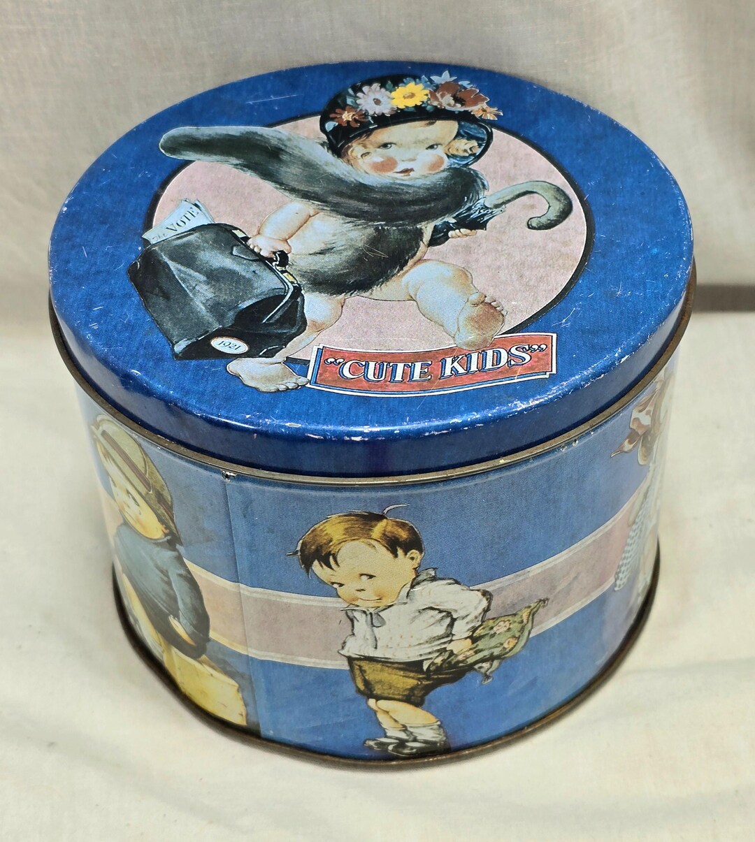 Vintage Cute Kids Litho Print Tin Box Collectible 4 1/2" X 6" - Etsy