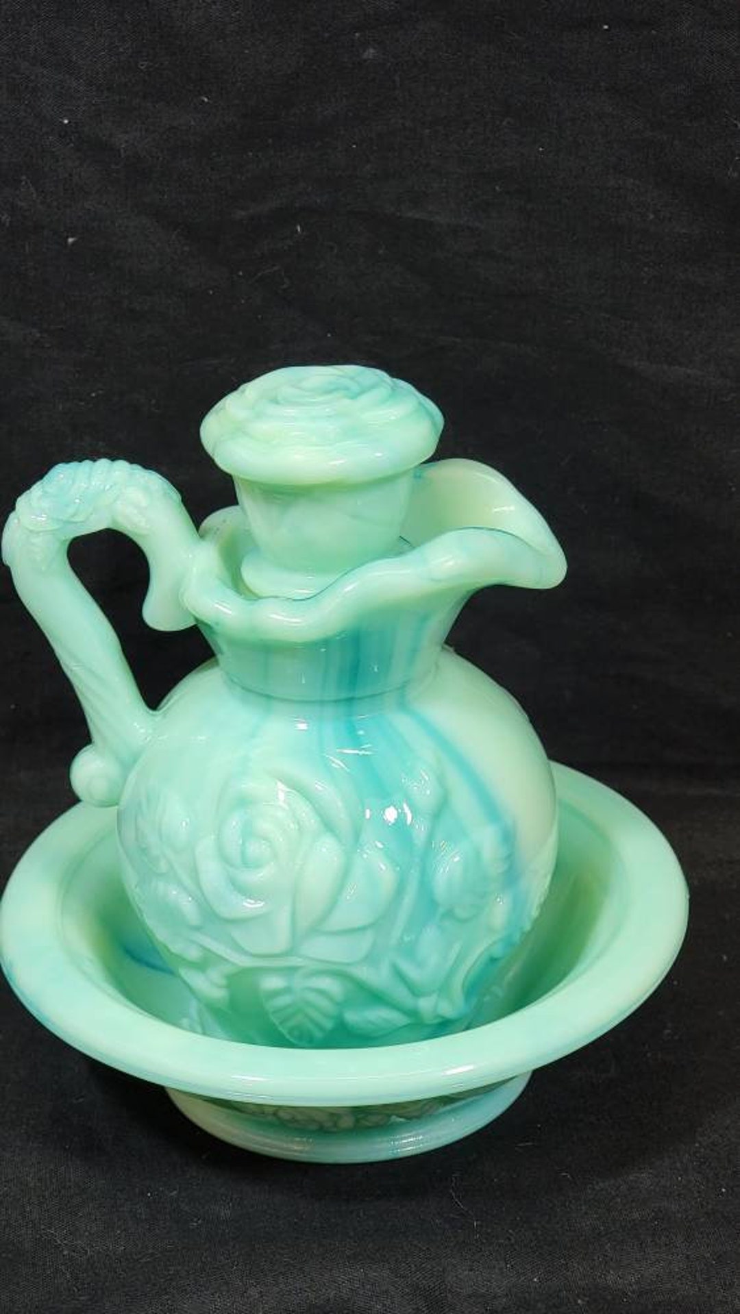 Avon Glass Pitcher and Bowl Set, Victoriana Decanter - Etsy