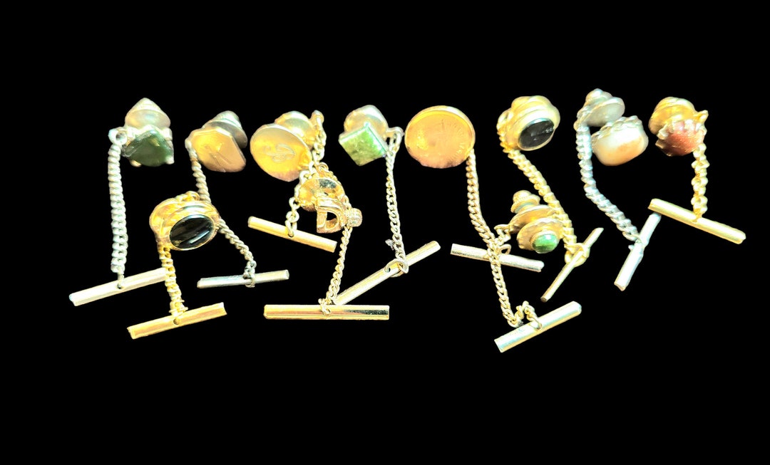 Vintage Lot of 11 Tie Tacs Tack Pins Assorted Styles & Stones - Etsy