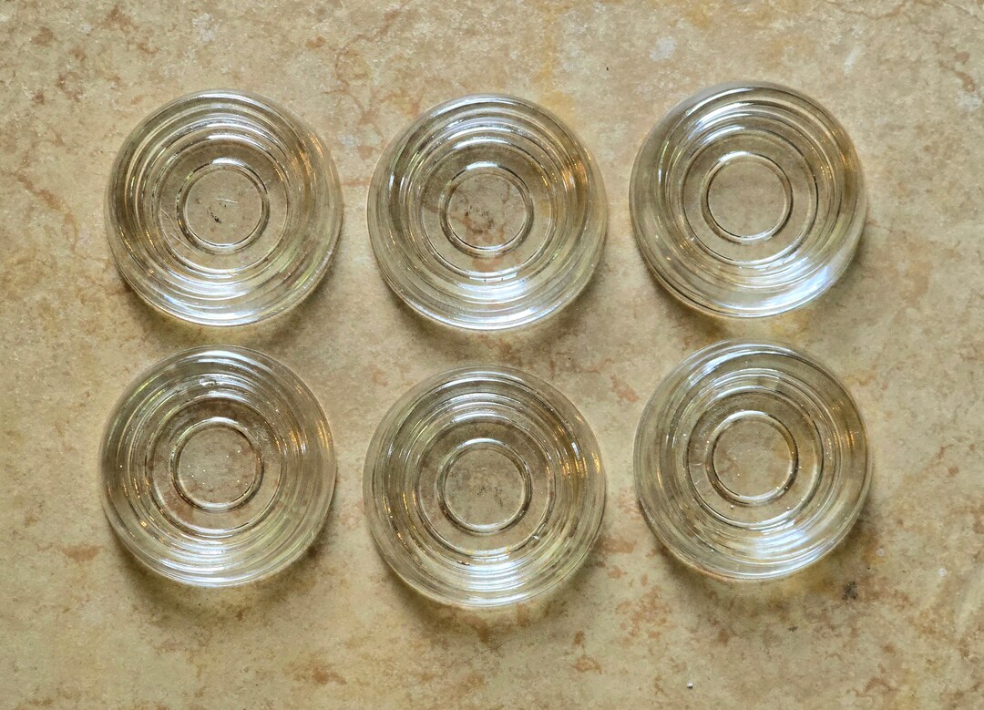 Casters Set of 6 Glass Furniture Caster Cups - 2 9/16" Diameter - Etsy