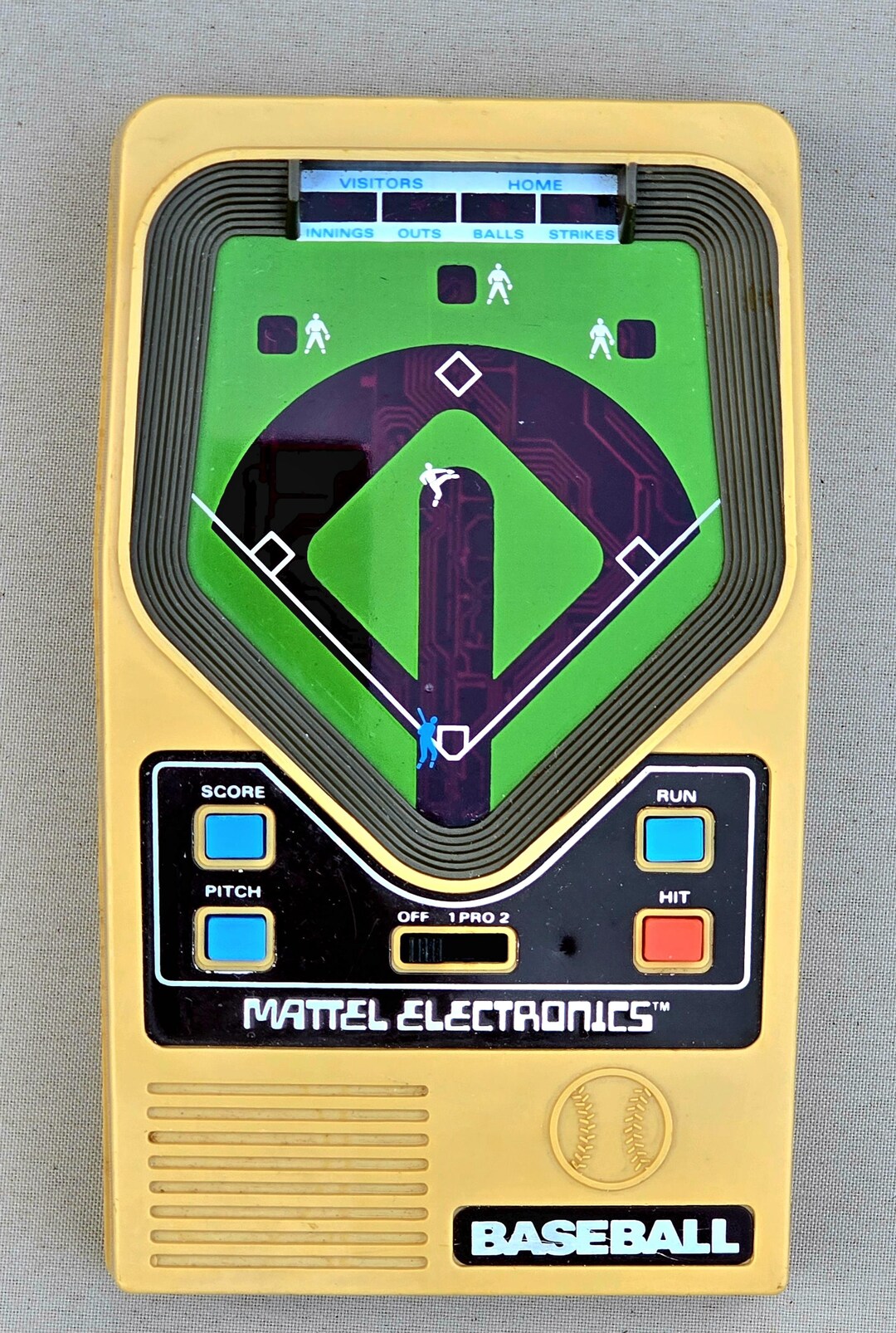 Vintage Mattel Classic Electronic Baseball Handheld Portable Game Dated ...