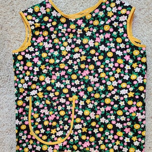 Girl's Painting Smock, Vintage Flower Print in Wrap Around Style ...
