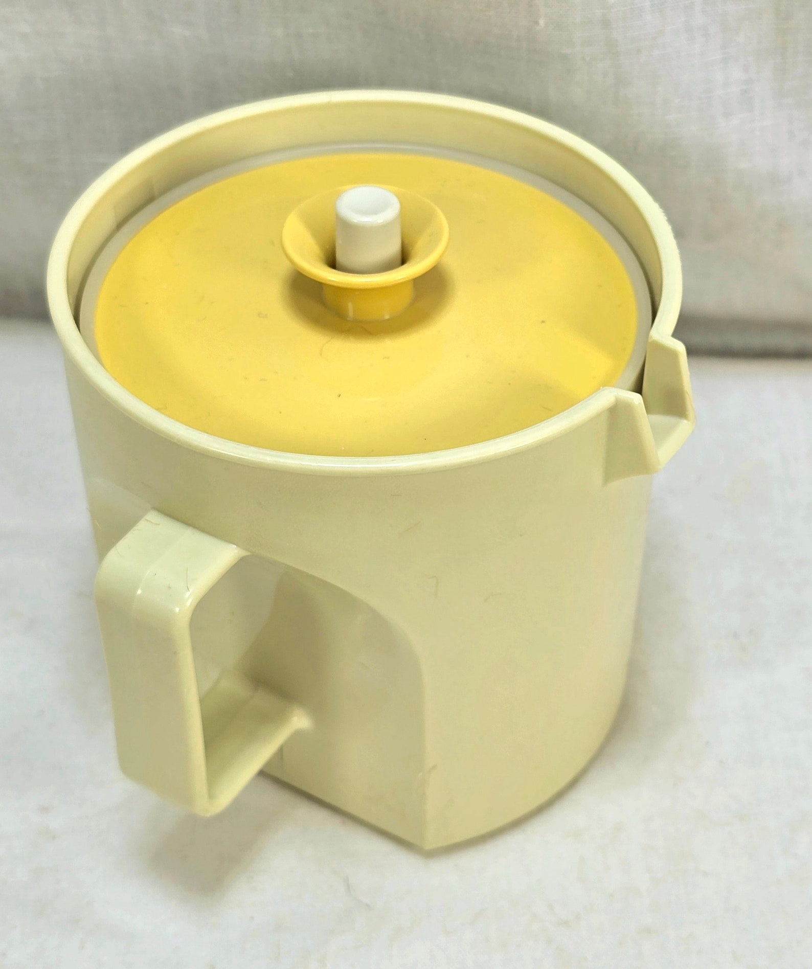 Retro Vintage Tupperware Sugar Bowl 1415-2, Mustard Gold off White ...
