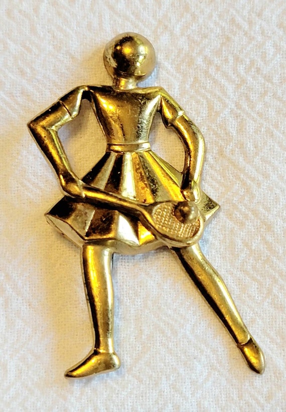 Lady Tennis Player Charm Sterling Silver - Gem