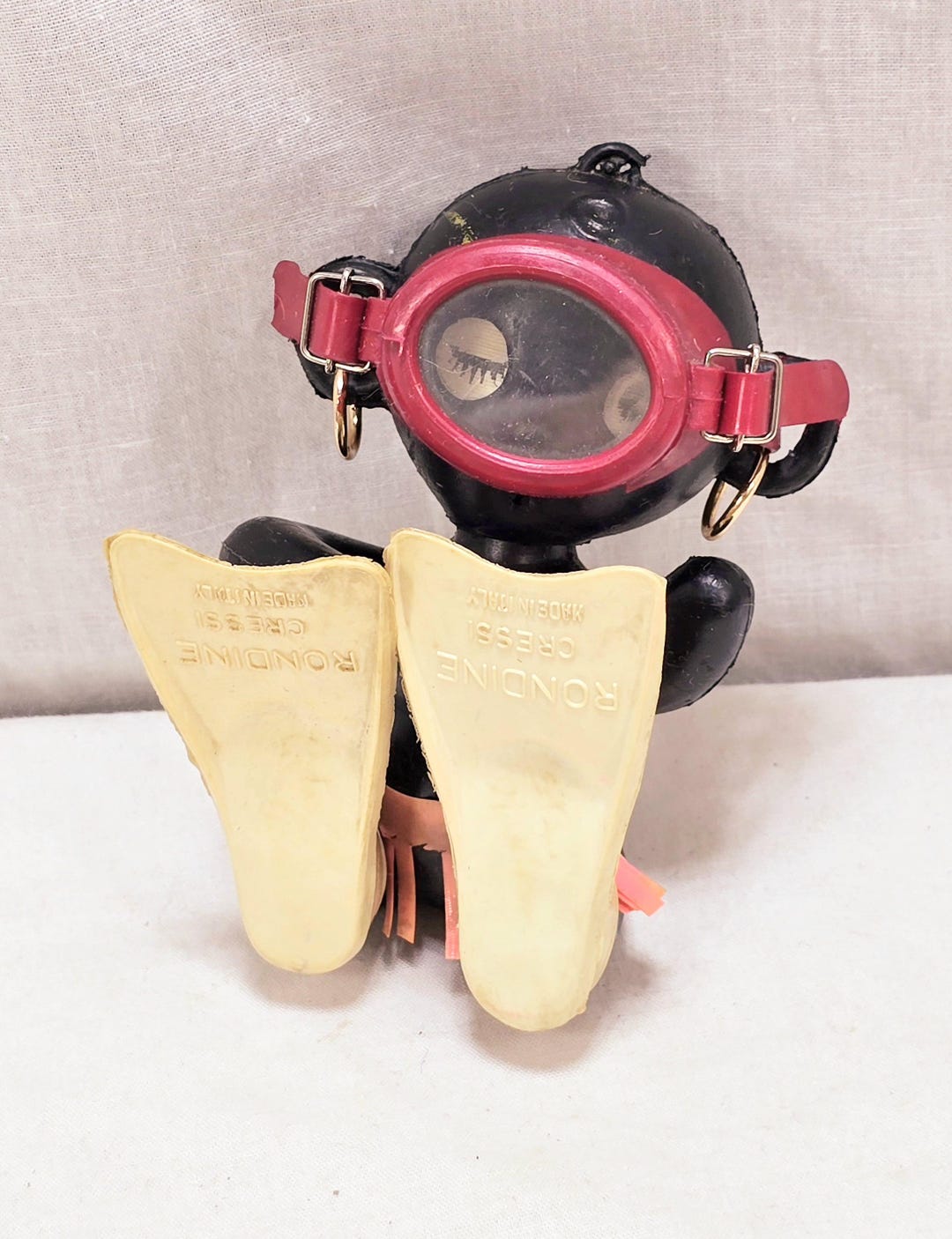 Vintage Blinky Winky Black Doll Frogman Scuba Diver Cressi Rondine ...