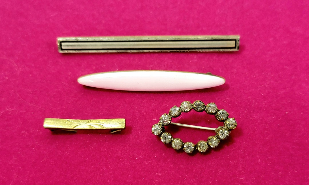 Lot of Four Victorian Mourning Pins - Etsy