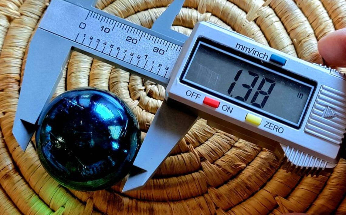 35mm Meteor Boulder Size Glass Marble Dark Iridescent | Etsy