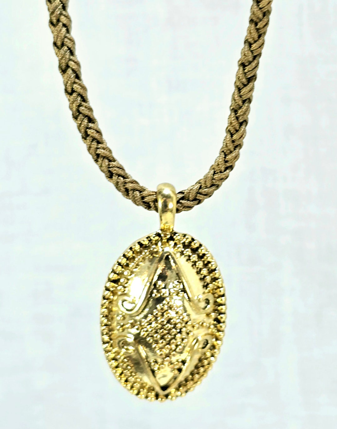 Chaps Pendant Necklace Braided Cord on Original Card, Women's Western ...