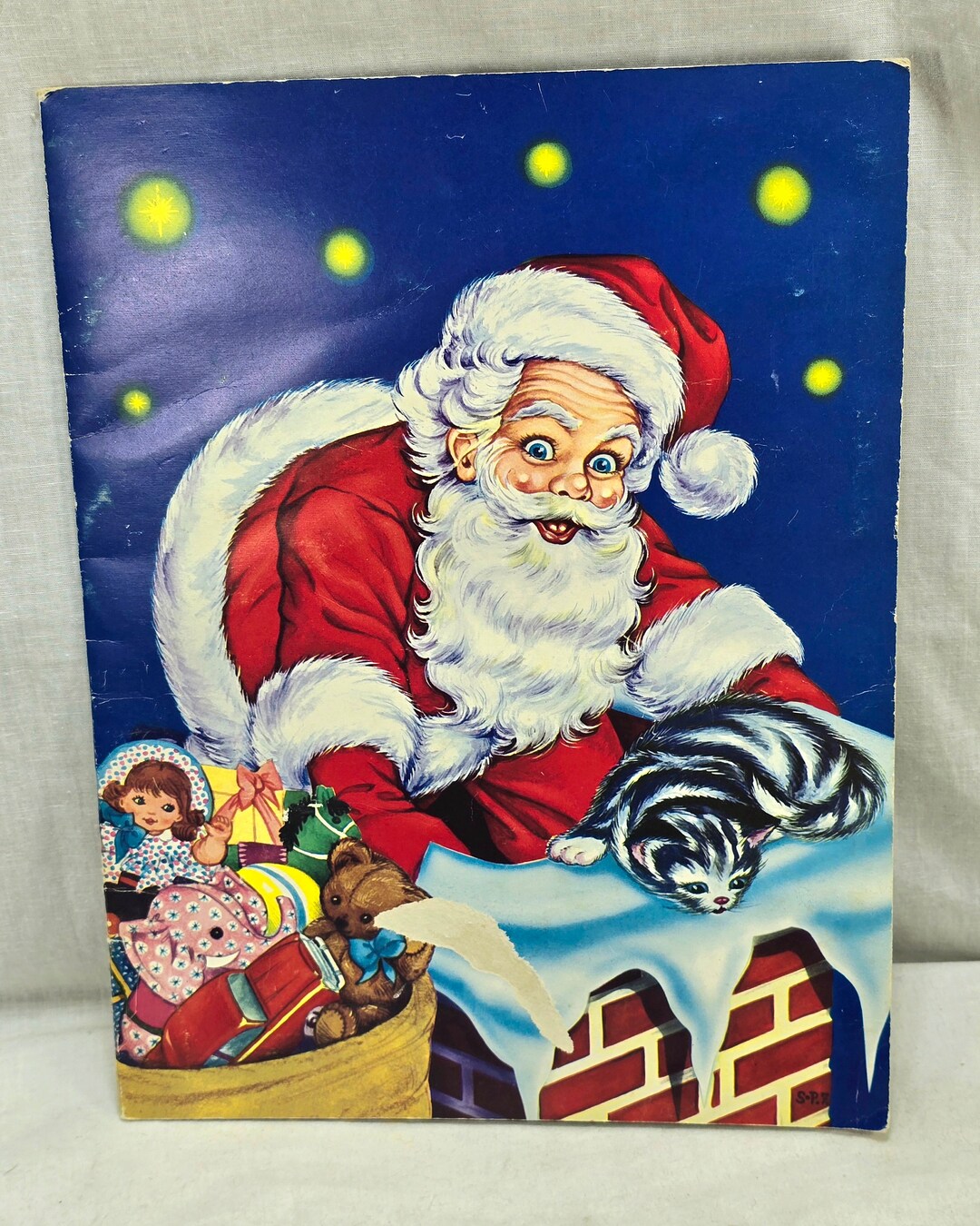 Vintage Advent Calendar Pop-up 3D Paper North Pole Santa Elves, Carlsen ...