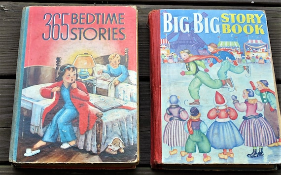 Whitman Antique Story Books Big Big Story Book and 365 | Etsy