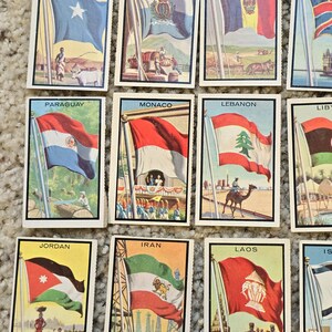 20 Vintage Cigarette Tobacco Country Flags Trading Cards Printed in USA ...