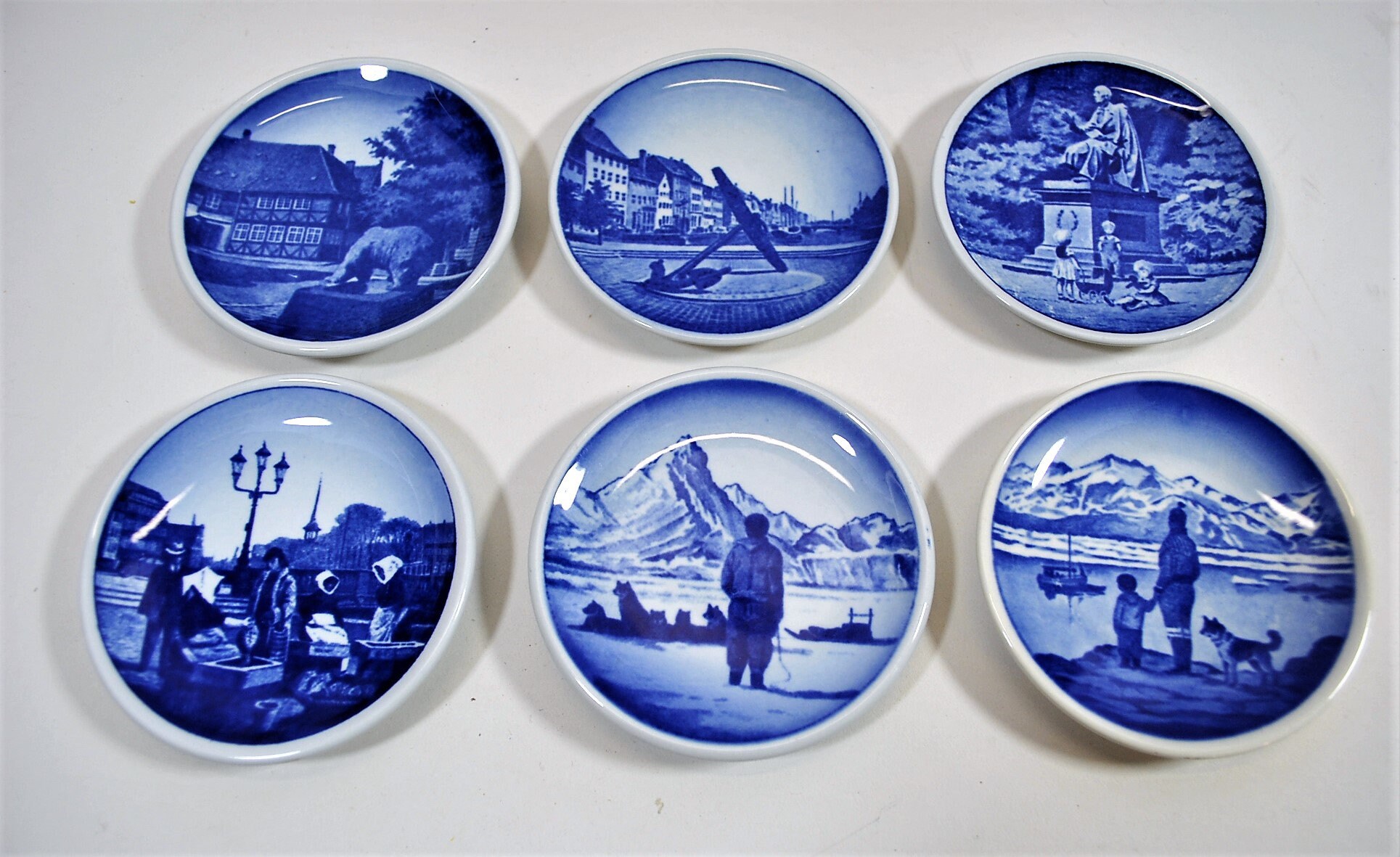 Art & Collectibles 6 Royal Copenhagen Denmark Collectible Mini 3 Plates ...