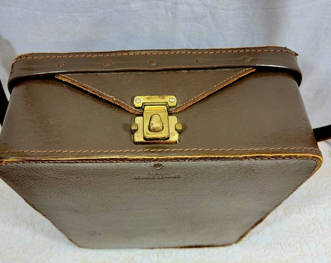 Vintage Sears Discoverer Zoom Binocular Carry Case Hard Leather, Made ...