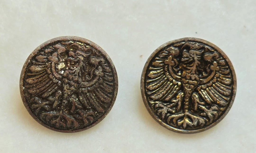 Original Metal Army Button Metal Tunic Two Buttons, Possibly Poland - Etsy