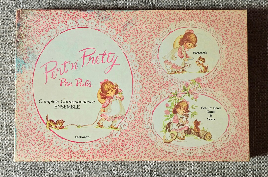 Pert 'N Pretty Pen Pals, Vintage Stationery Set, Note Cards, Postcards ...