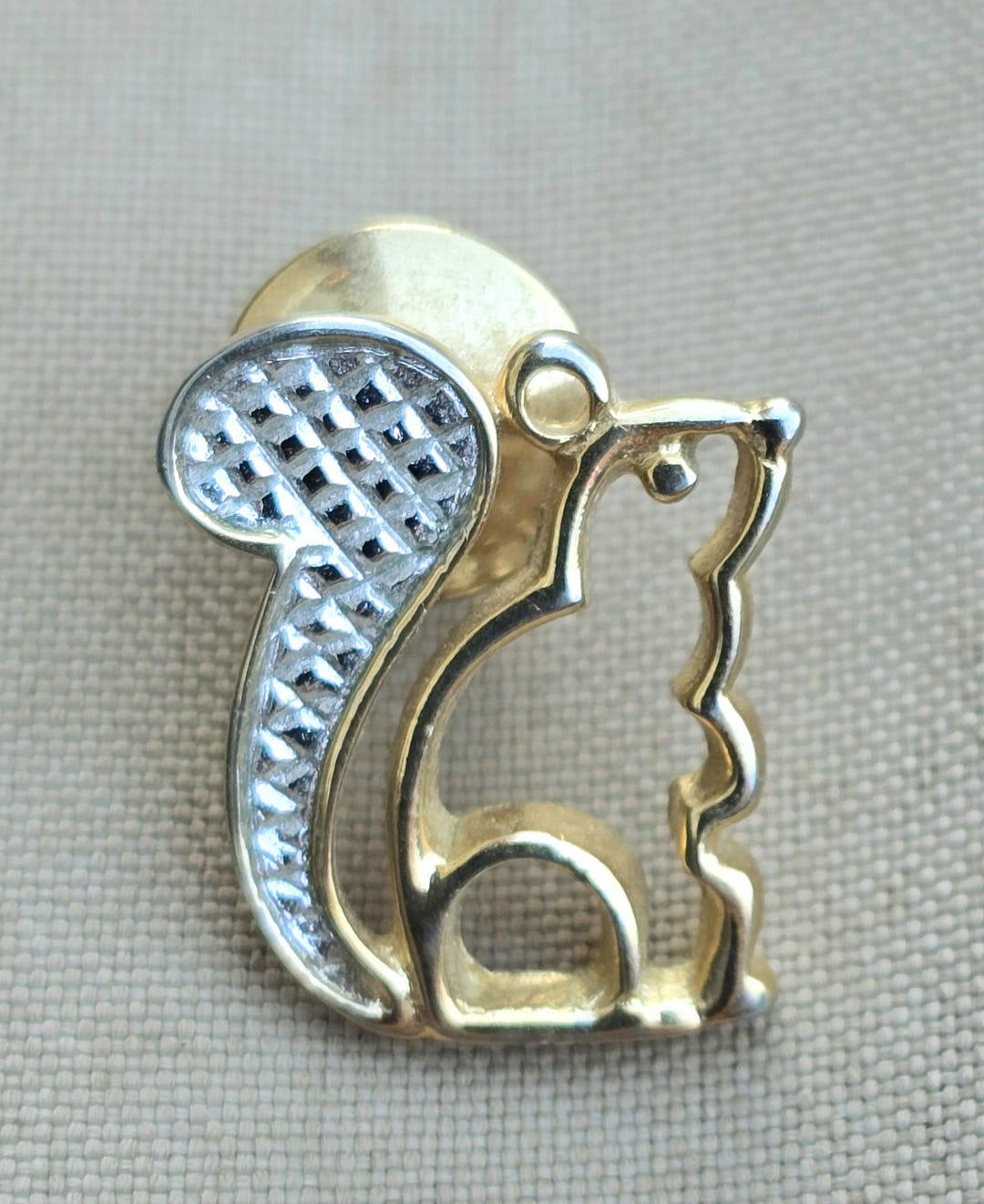 Avon Squirrel Pin, Gold and Silver Tone, Vintage Tie Tack Lapel Pin - Etsy