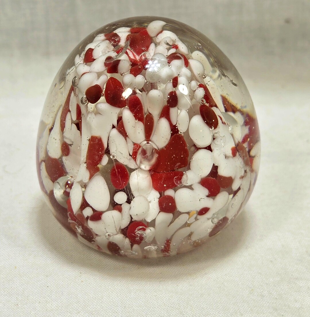 Vintage Paperweight Handblown Glass Made in India - Etsy