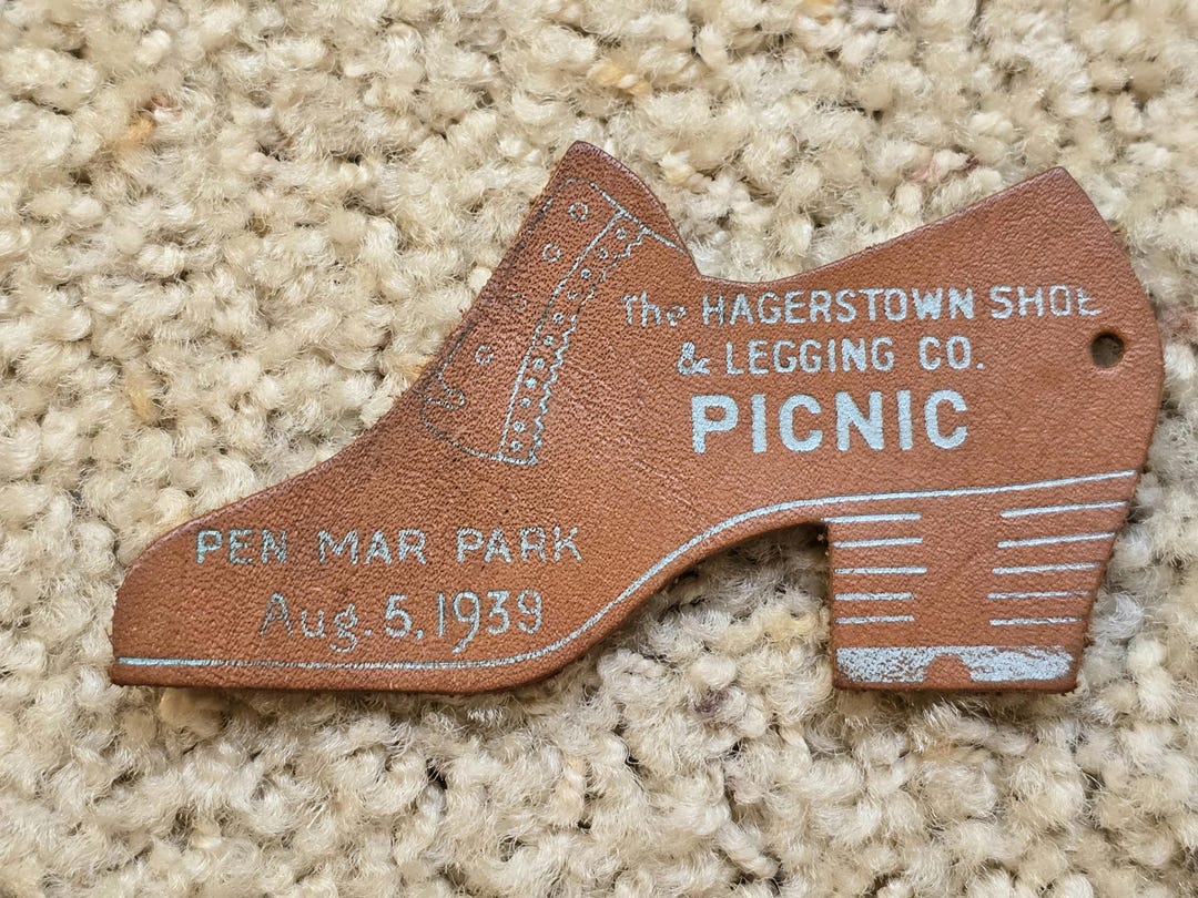 Pen Mar Park Picnic Boot Key Ring Souvenir, Hagerstown Shoe Co. Dated ...