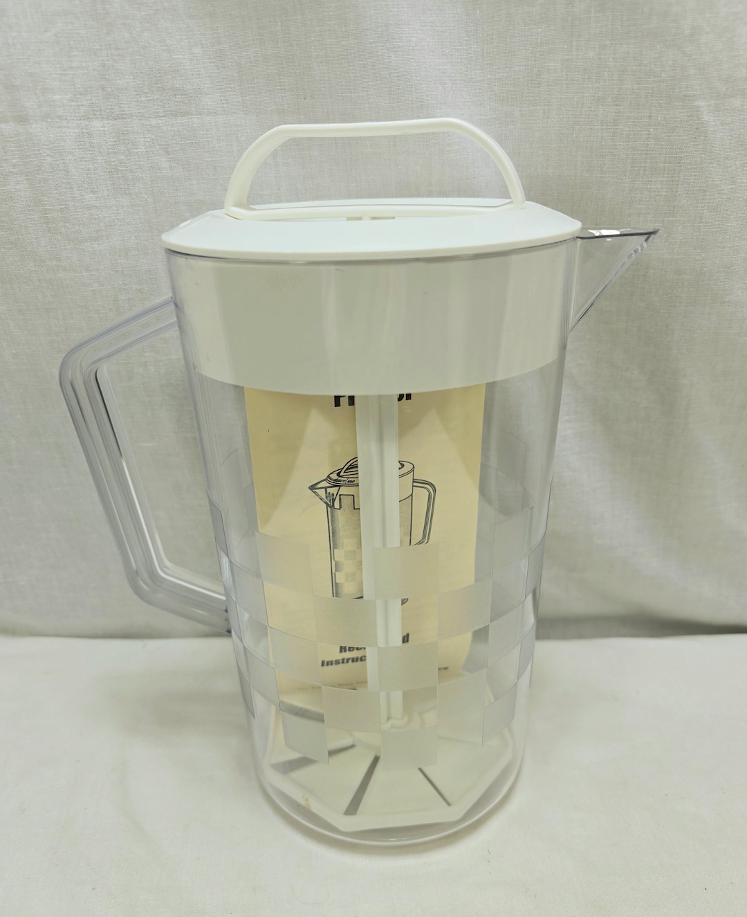 Vintage Pampered Chef 2270 Quick-stir Pitcher 2 Quart Checkerboard ...