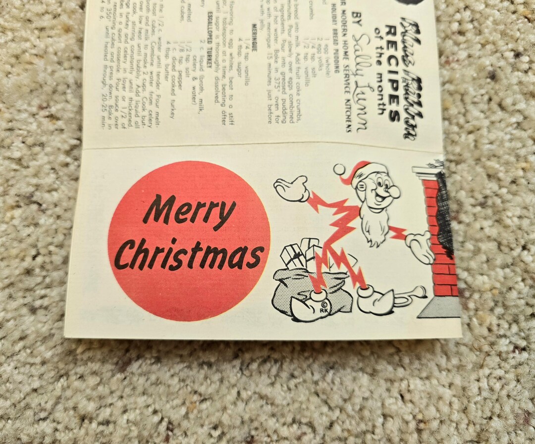 Potomac Edison Power 1950-1951 , Reddy Kilowatt as Santa Claus Calendar ...